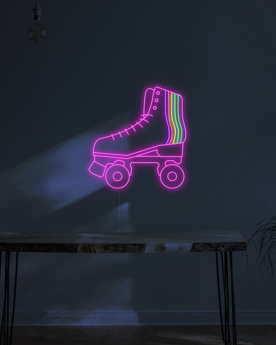 Roller Skate LED Neon Sign | Neon Effect